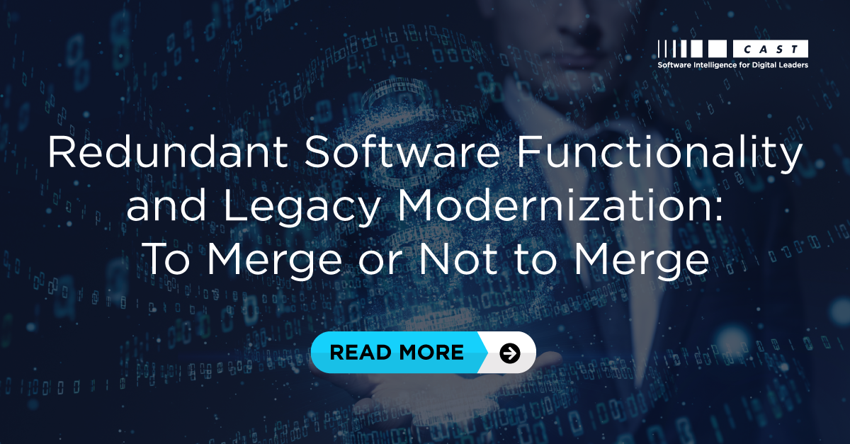 Redundant Software Functionality and Legacy Modernization : To Merge or ...